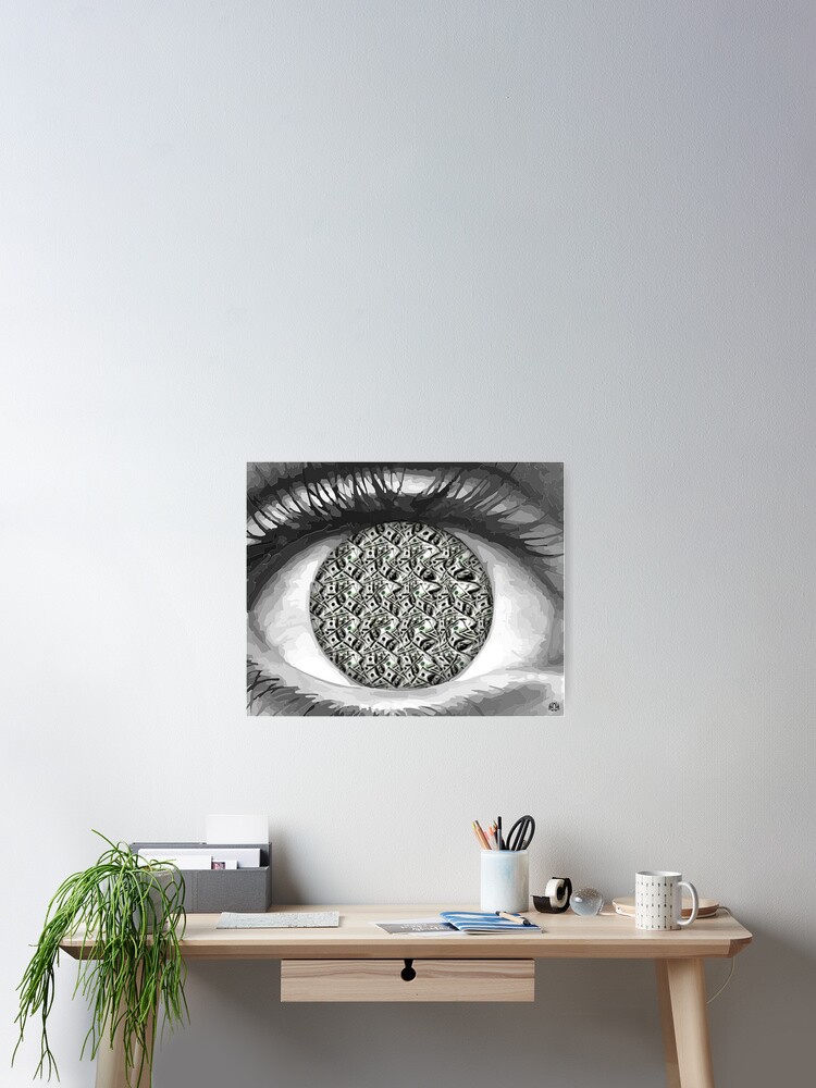 "Eye See Money Stereogram" Poster for Sale by JMarP | Redbubble