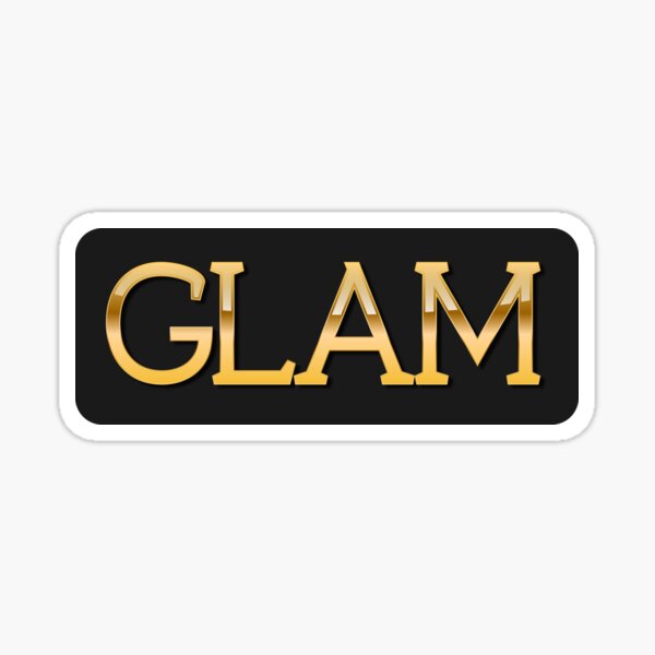 "Glamour Glam" Sticker for Sale by i-cottagedesign | Redbubble