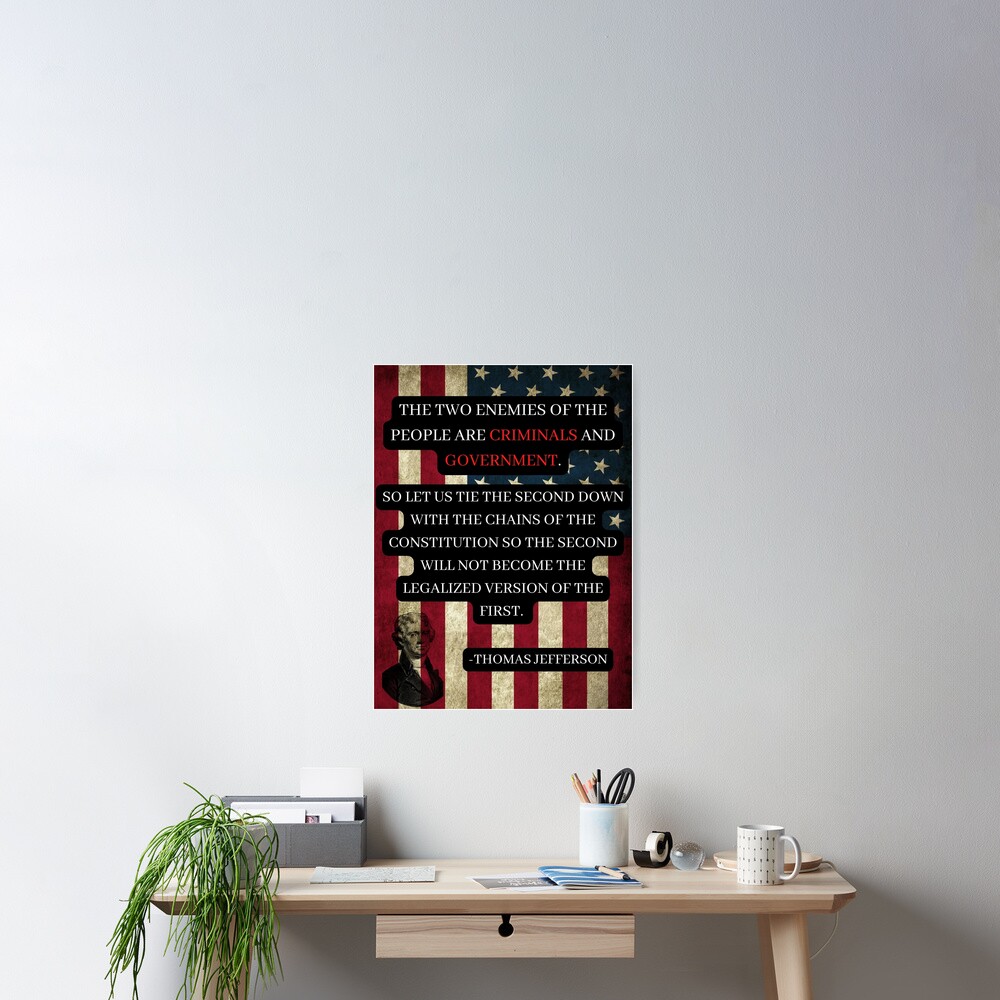 "The Two Enemies of the People Thomas Jefferson" Poster for Sale by ...