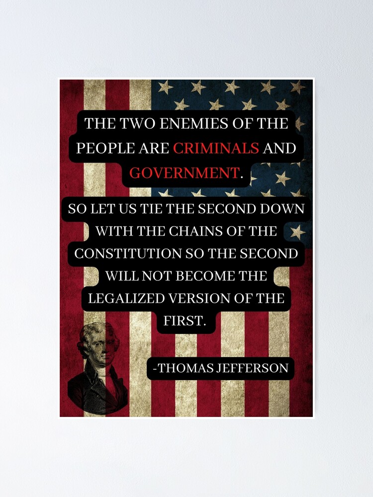 "The Two Enemies of the People Thomas Jefferson" Poster for Sale by ...