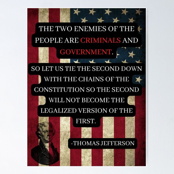 "The Two Enemies of the People Thomas Jefferson" Poster for Sale by ...