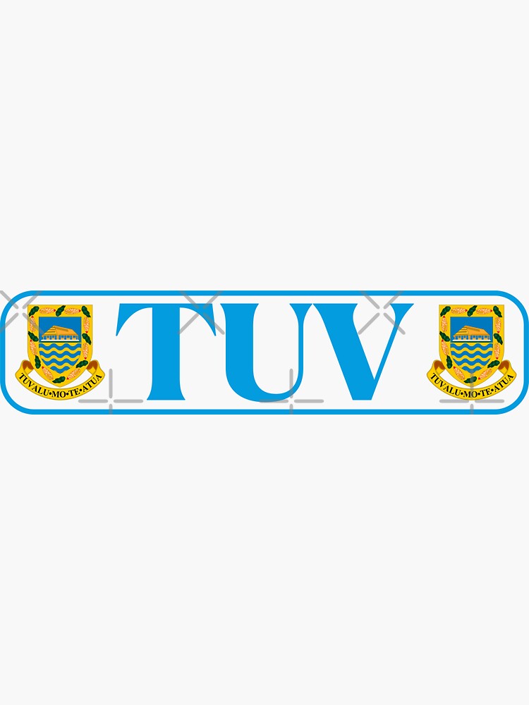"TUV 3 Letter Code Tuvalu" Sticker for Sale by FedSherDesign | Redbubble