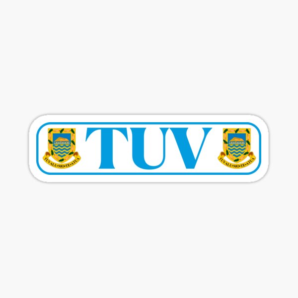 "TUV 3 Letter Code Tuvalu" Sticker for Sale by FedSherDesign | Redbubble