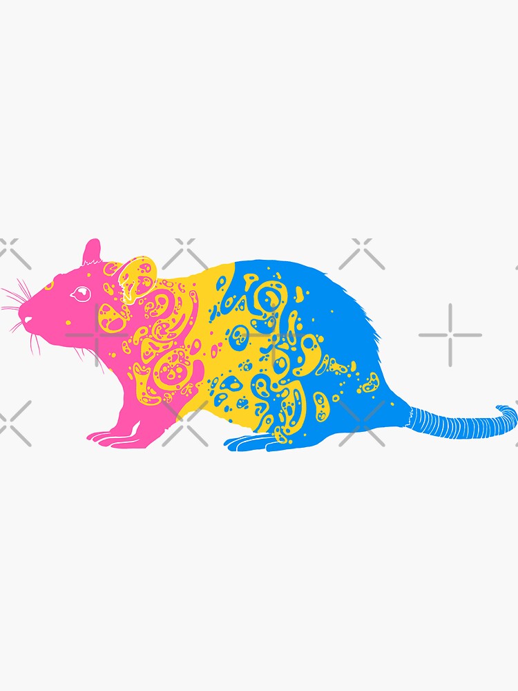 "Pansexual Pride Rat | LGBT Queer Pride" Sticker by ToastGremlin ...