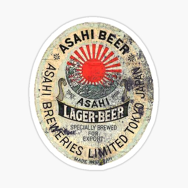 "Asahi Beer Parody Classic" Sticker for Sale by JACKDUNHAM6 | Redbubble