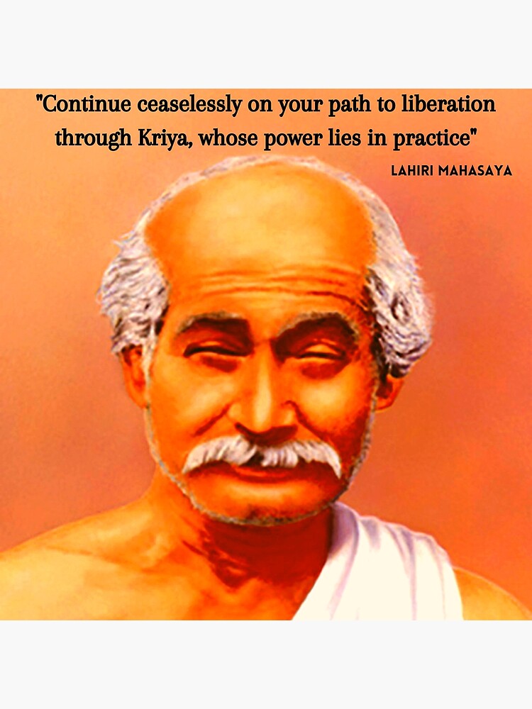 Póster «Cita de Lahiri Mahasaya "Continúa incesantemente en tu camino ...