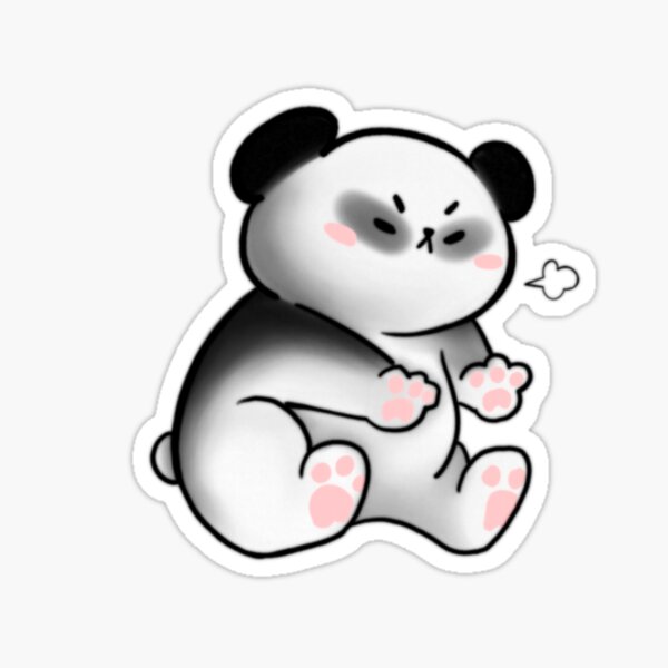 "Angry Panda >:(" Sticker for Sale by xshreesarto | Redbubble