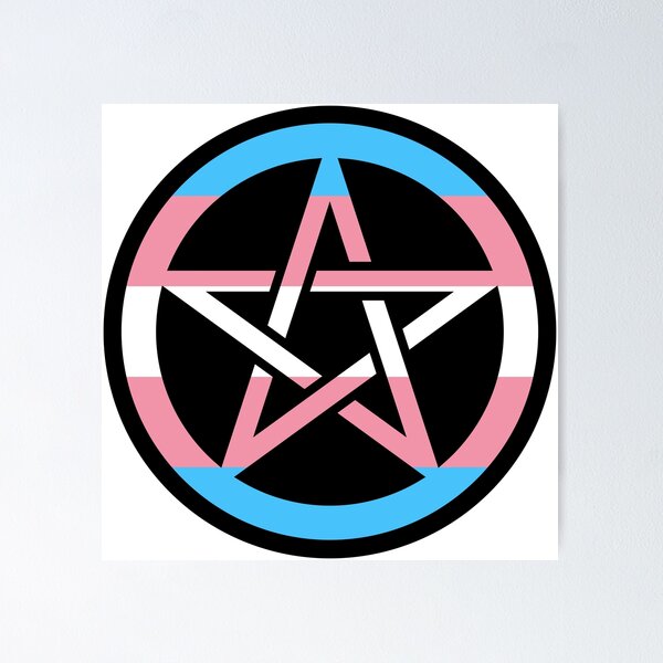 "Trans Pentagram" Poster for Sale by Jade Obrebski | Redbubble