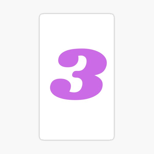 "Three numbers Design" Sticker for Sale by Suraj3214 | Redbubble