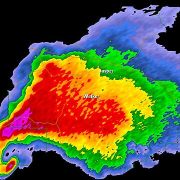 "Supercell Radar Hook Echo 1" Essential T-Shirt for Sale by Asa Schlobohm | Redbubble