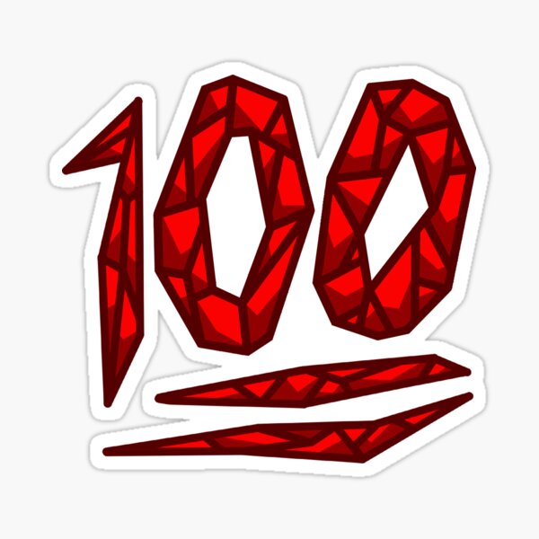 "Ruby 100 Emoji" Sticker by davidis-dennyus | Redbubble