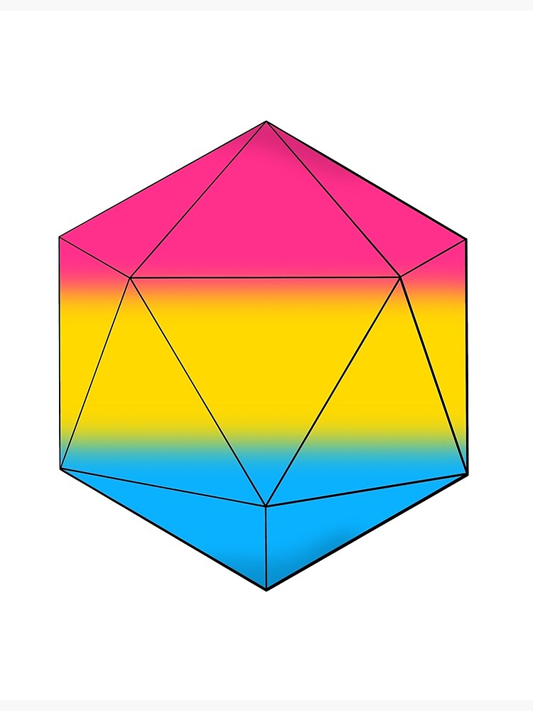 "d20 Pan Pride Dice" Poster for Sale by mo1297 | Redbubble
