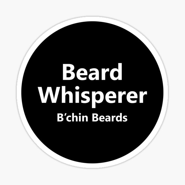 "Beard, black, whisper" Sticker by BChinBeards | Redbubble