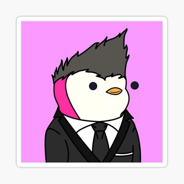 "Punk Penguin Officer Character" Sticker for Sale by artsihstudioart ...