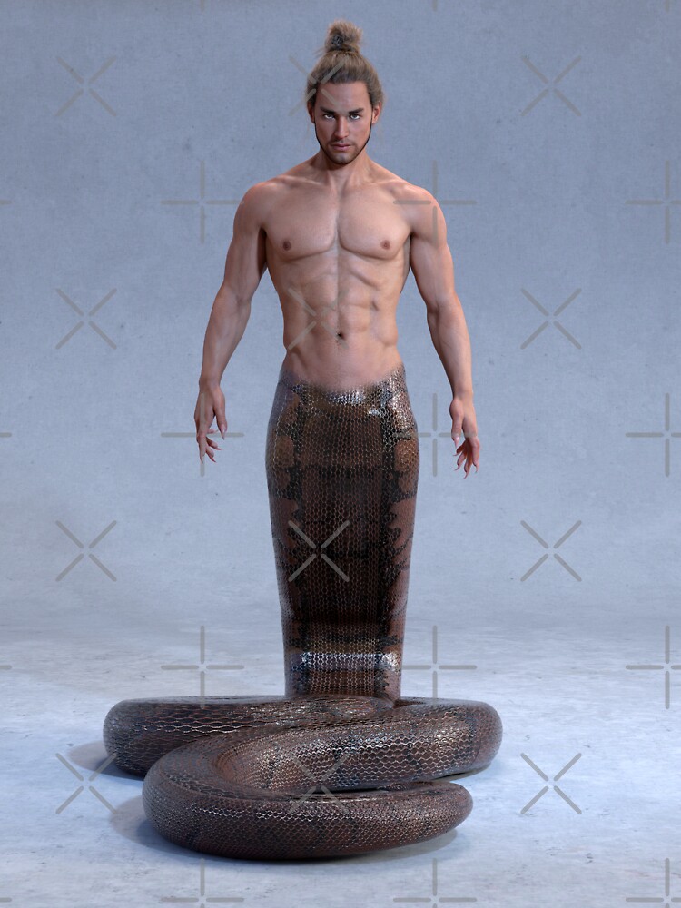 "A human-snake hybrid male creature" T-shirt by KendoKotaro | Redbubble