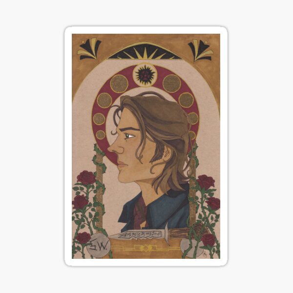 "Art Nouveau Sam Winchester" Sticker by 3amCoffee | Redbubble