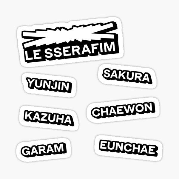 "LE SSERAFIM K-Pop-Aufkleberpaket" Sticker von artsycore | Redbubble