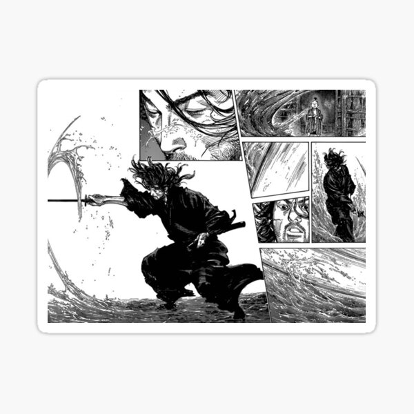 "Vagabond Manga Panel" Sticker for Sale by harrypeterson | Redbubble