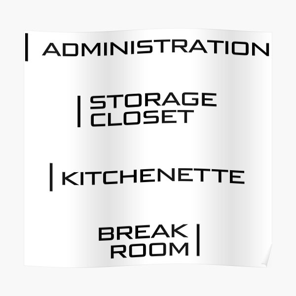 "Severance Lumon Industries Room Name Signs" Poster by Stickerm4ni4 ...