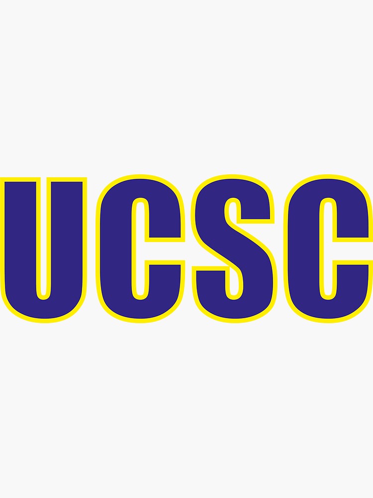"ucsc college font" Sticker by Rehman-Art | Redbubble