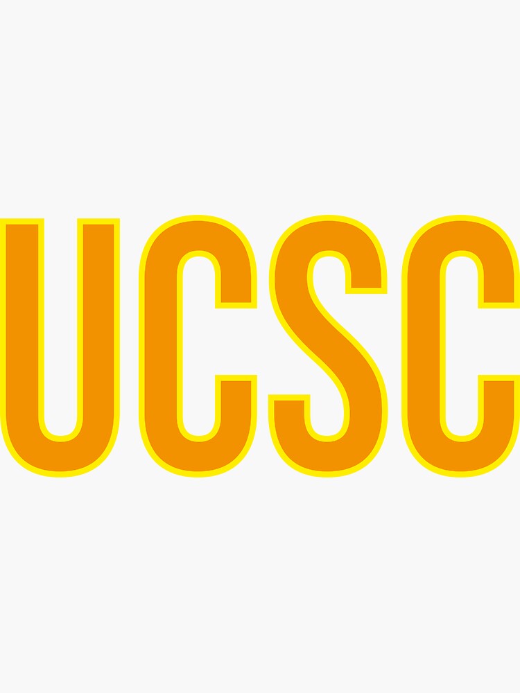 "UCSC college font" Sticker by Rehman-Art | Redbubble