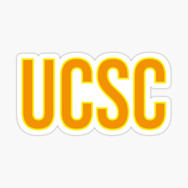 "UCSC college font" Sticker by Rehman-Art | Redbubble