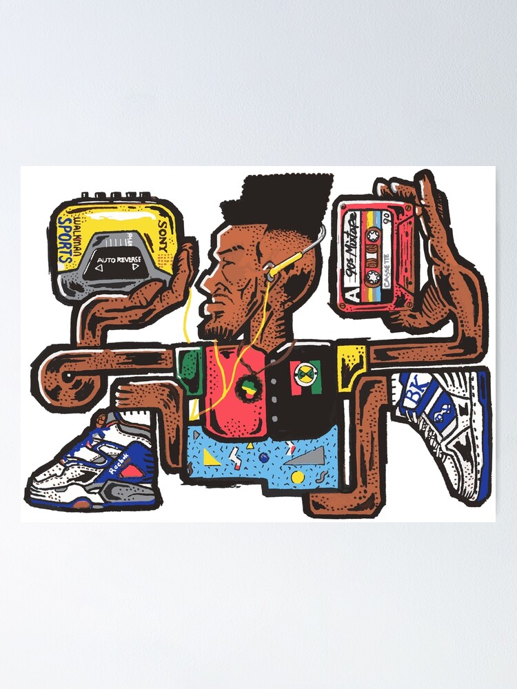 "90s hiphop pop street art illustration" Poster for Sale by SWKIMart ...