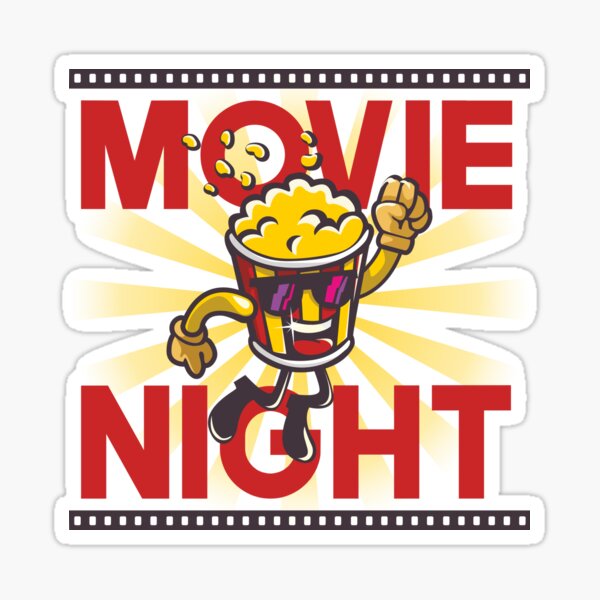 "Movie Night" Sticker by AlexandarBelic | Redbubble