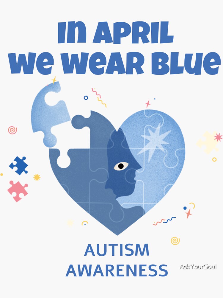 "In April We Wear Blue | It's OK To Be Different | Autism Awareness ...