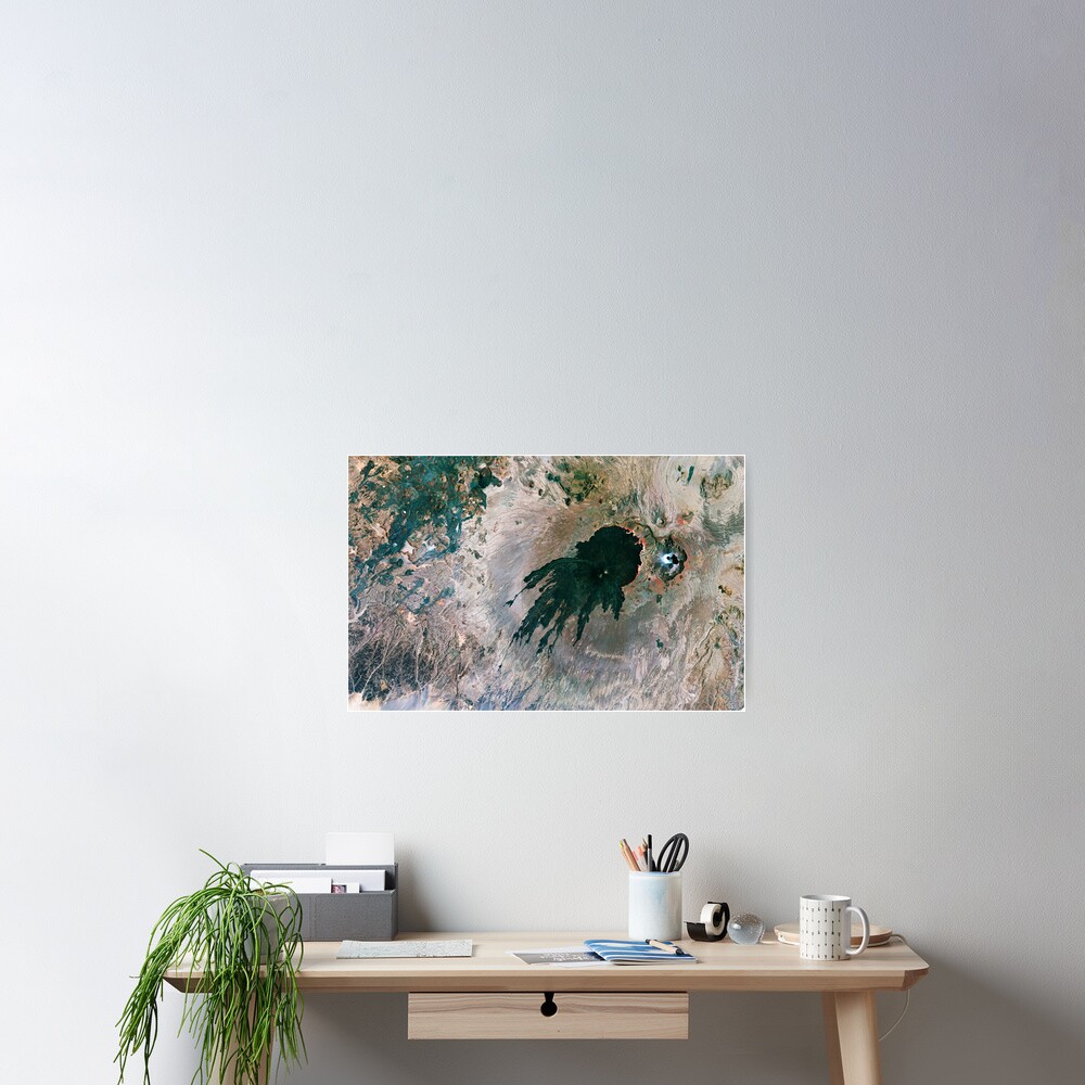 Póster «Volcán Tarso Toussidé, Chad desde el espacio» de Raureif ...