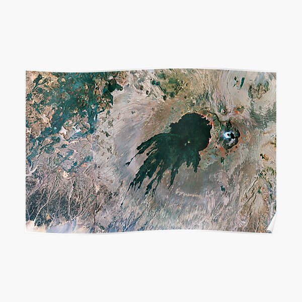 Póster «Volcán Tarso Toussidé, Chad desde el espacio» de Raureif ...