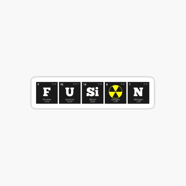 "Chemistry - Periodic Table Elements: FUSiON" Sticker for Sale by ...