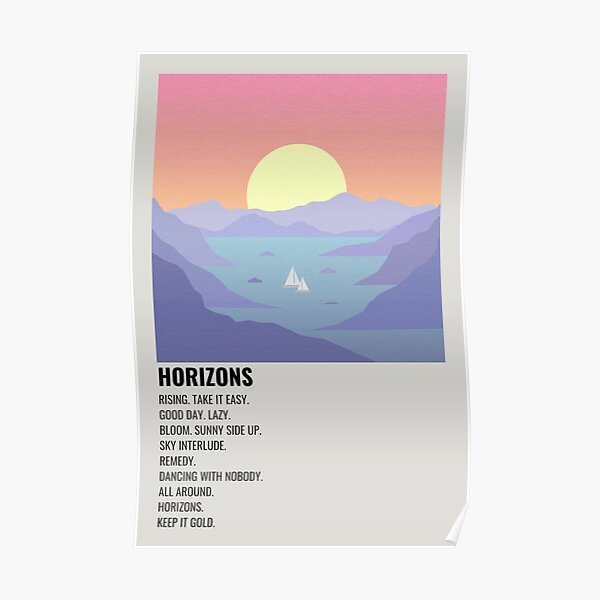 "Surfaces Horizons Album Cover" Poster for Sale by lisaquickwik | Redbubble