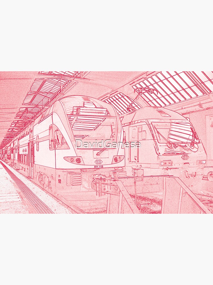 "Swiss Trains" Sticker for Sale by DavidGanesa | Redbubble