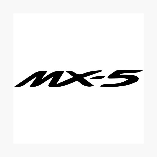 "Mazda MX-5 Logo Black" Photographic Print for Sale by OfficialWhippy ...