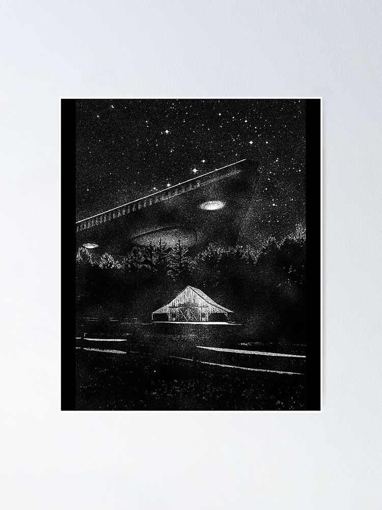 "UFO Art - TR3B Triangle Spacecraft, Visiting Alien" Poster by ...