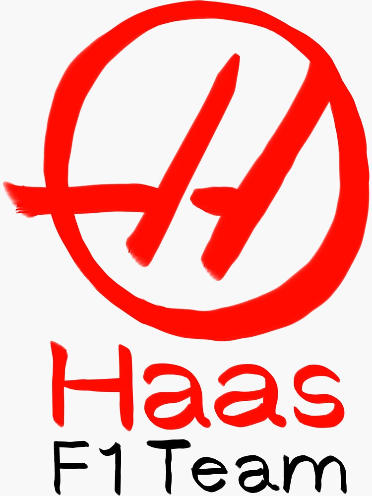 "Haas F1 Team Hand Drawn Logo (Light Background)" Sticker by DiHK ...