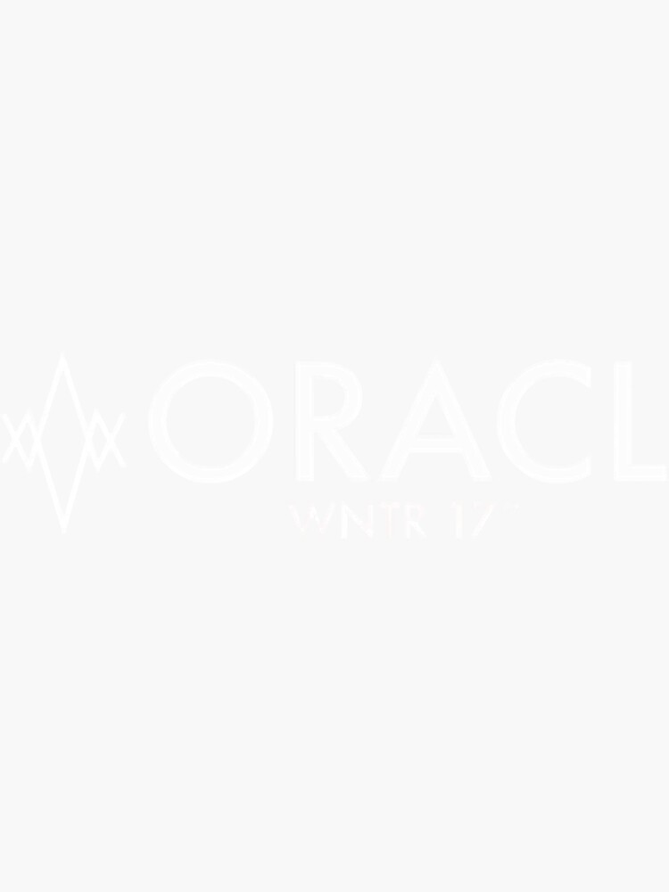 "ORACL LOGO WHITE" Sticker for Sale by DamineAsuty | Redbubble