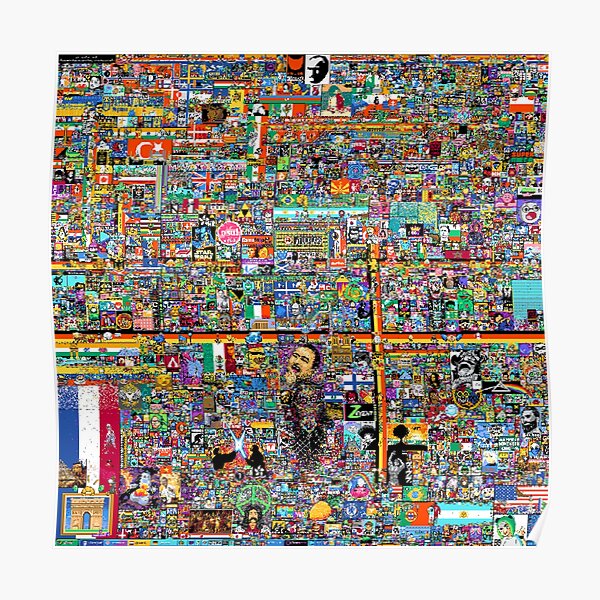 "R/place Reddit Pixel Art 2022" Poster by CEBStore | Redbubble