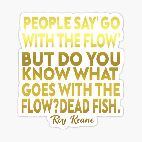 "Music Vintage Retro Roy Keane Quote" Sticker by TraceyHayes1995 ...