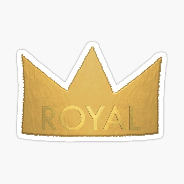 "Royal." Sticker for Sale by moths-minor | Redbubble