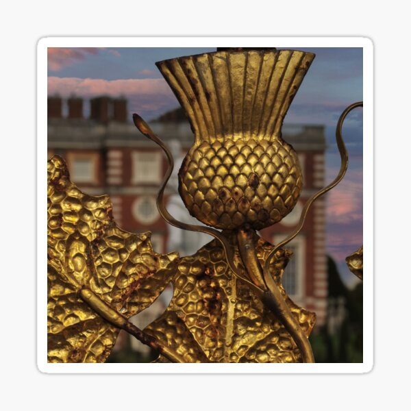"Gilded thistle, national emblem of Scotland, Baroque metalwork ...