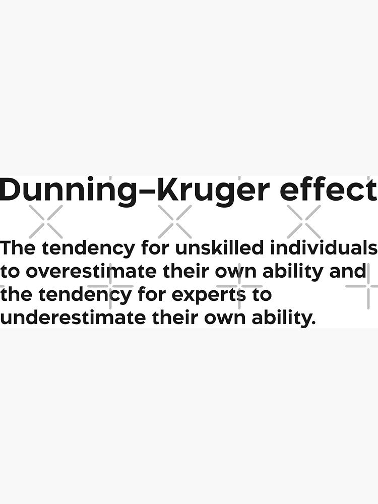 "Dunning-Kruger effect black" Poster for Sale by EdimQuotes | Redbubble