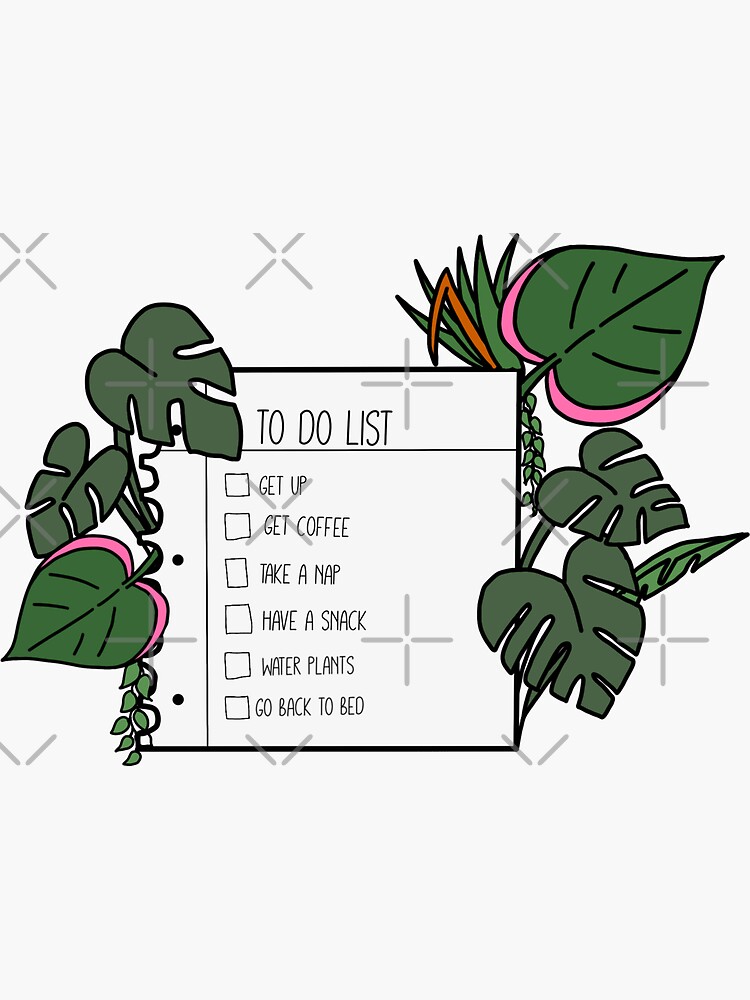 "Plant Themed To Do List" Sticker by princesssomo21 | Redbubble