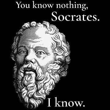 "You know nothing, Socrates" Poster for Sale by Beltschazar | Redbubble