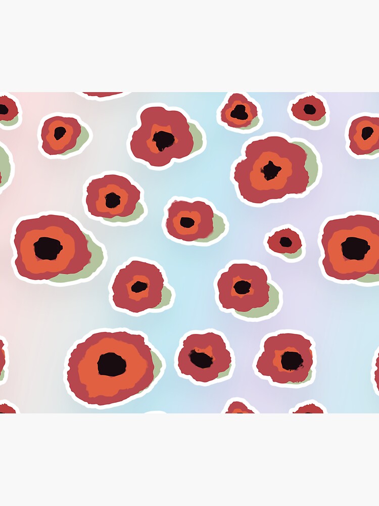 "Red poppy big poppy " Sticker for Sale by evinwhite | Redbubble