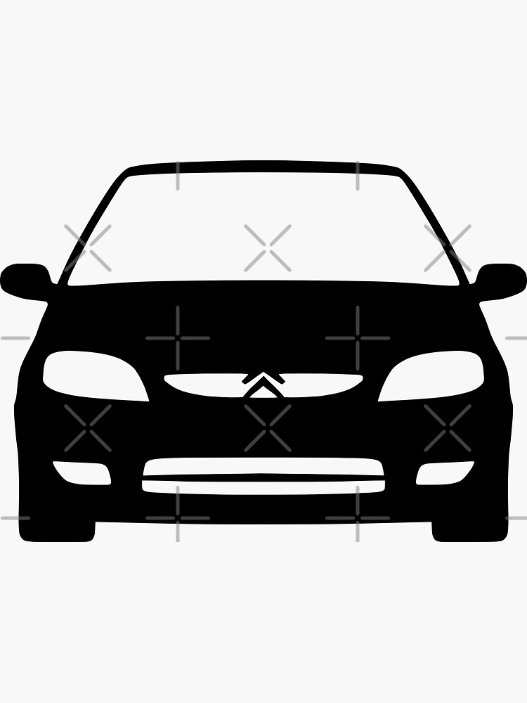 "Citroen Saxo VTS VTR facelift 1999-2004 Black silhouette" Sticker for ...