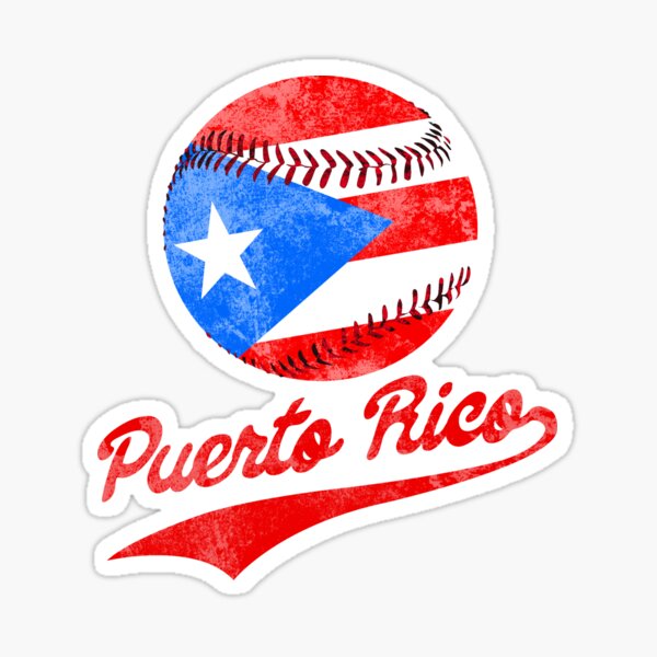 "Puerto Rico Baseball Ball Flag Puerto Rican" Sticker for Sale by ...