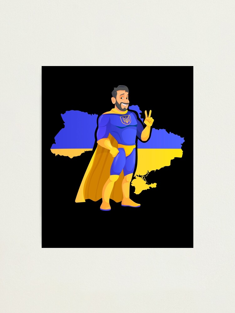 "Captain Ukraine - Ukrainian Super Hero - Superhero Wearing Ukrainian ...