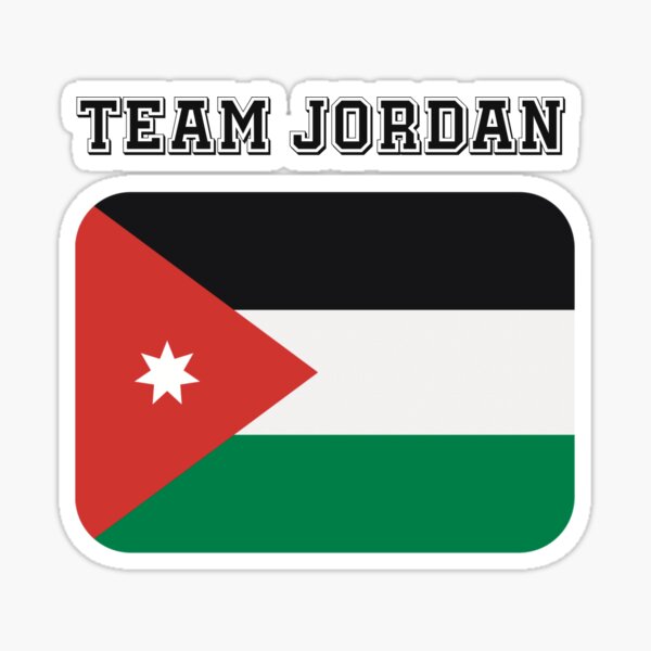 "Football Soccer Team Jordan" Sticker by DesignsbyMona | Redbubble